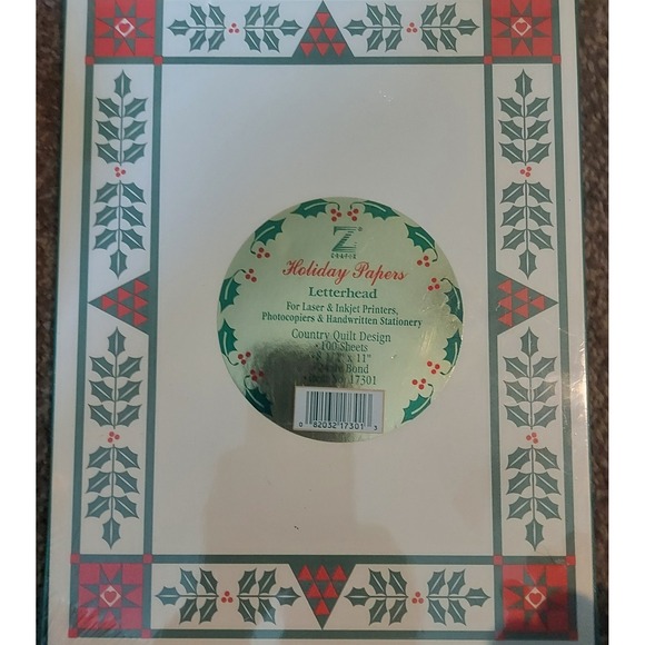 Z Grafix | Office | Z Grafix Holiday Papers Letterhead Country Quilt ...